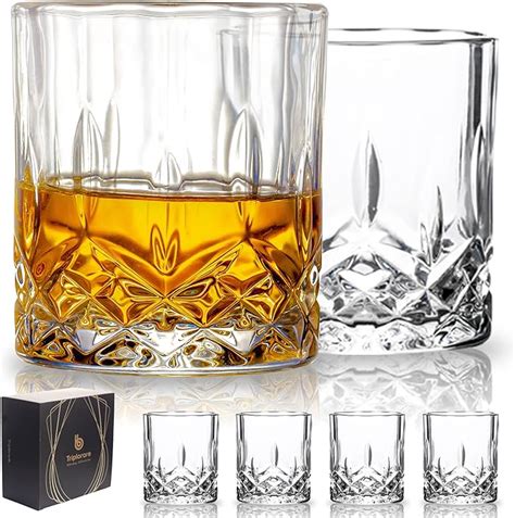 Triplorare Whiskey Glasses Set Of 6 11 Oz Old Fashioned