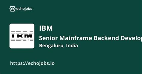 Hiring Senior Mainframe Backend Developer Bengaluru India R