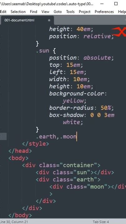 solar system html css shorts html css tutorial trending youtube