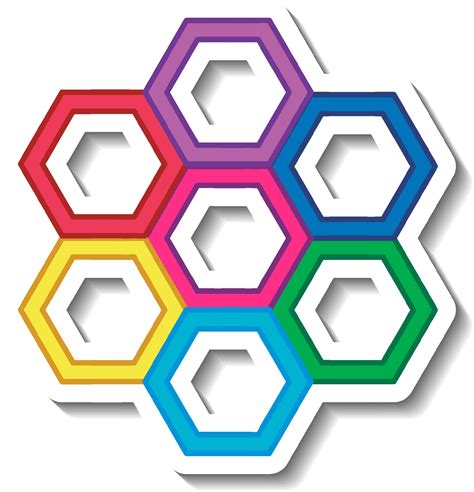 Colourful Seven Hexagonal Shapes 3046126 Vector Art At Vecteezy
