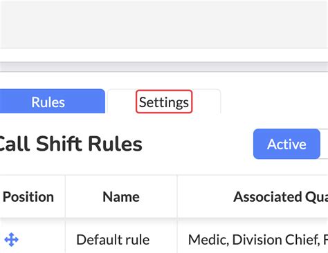 Call Shift Settings Overview