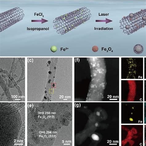 A Schematic Illustration Of The Synthetic Process Of Fe A C Fe 3 O 4 Download Scientific