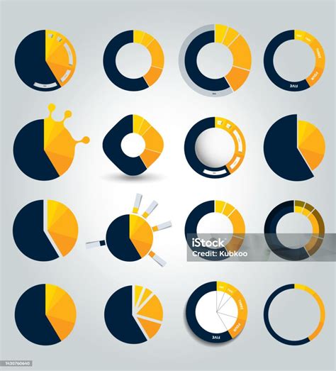 원형 차트 그래프 색상 편집이 간단합니다 인포그래픽 요소입니다 그래프에 대한 스톡 벡터 아트 및 기타 이미지 그래프 3차원 형태 개념 Istock