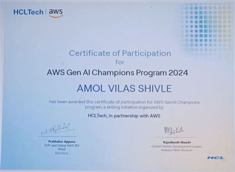 Amol Shivle On Linkedin Participation In Gen Ai