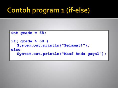 PPT STRUKTUR DASAR JAVA II PowerPoint Presentation Free Download ID