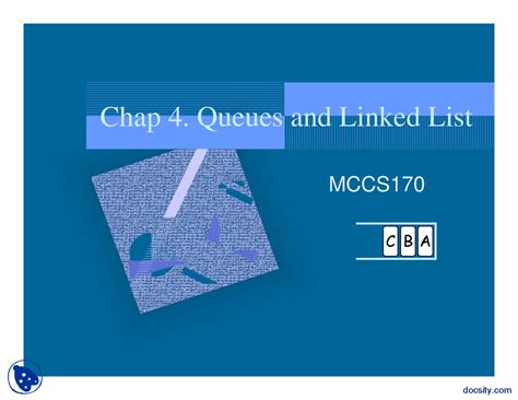 Queues And Linked List Data Structures Lecture Slides Docsity