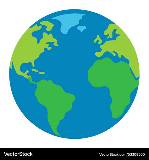 Simple Earth Globe Royalty Free Vector Image VectorStock