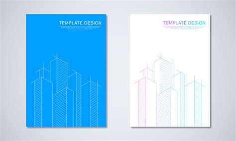 책 표지 브로셔 전단지 포스터 프리젠 테이션 및 기타 디자인을위한 건물 건설이 포함 된 건축 도면 설계도에 대한 스톡 벡터 아트