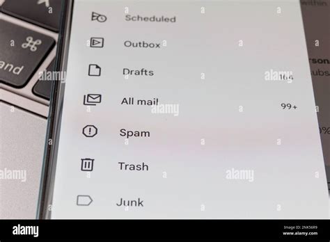 Spam In Email Inbox Email Inbox On Smartphone Junk Trash Spam