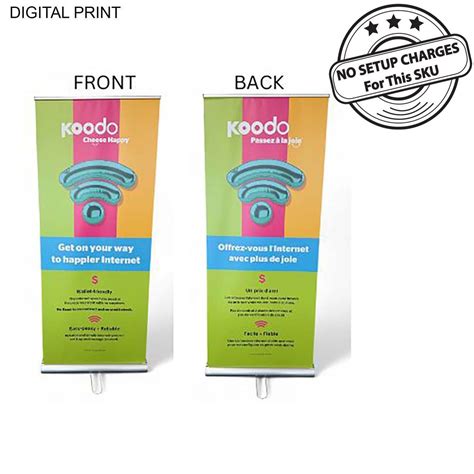 Premium Retractable Pull Up Banner W Double Sided Graphics 335x79