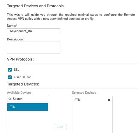Configure Secure Client Anyconnect Remote Access Vpn On Ftd Cisco