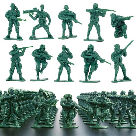 Wankko 2 Inch Plastic Army Men Action Figures 10 Unique Sculpts Pack