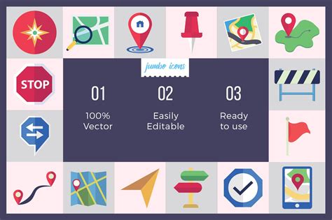Maps Navigation Vector Icons V2 Masterbundles