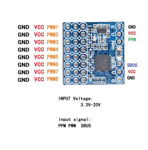 Jmt Spp Sbus Ppm Pwm Signal Converter Switch 3 3 20v 8ch Module For Rc Receiver Ebay