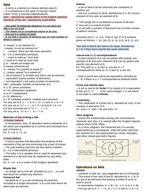 Math Lec 1 Pdf Set Mathematics Fractal
