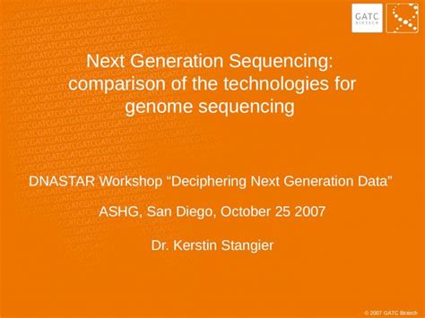 Ppt Next Generation Sequencing Comparison Of The Technologies For Genome Sequencing Dokumen