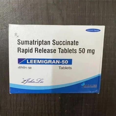 Sumatriptan Succinate Tablets Strength 50 Mg At ₹ 500stripe In Nagpur