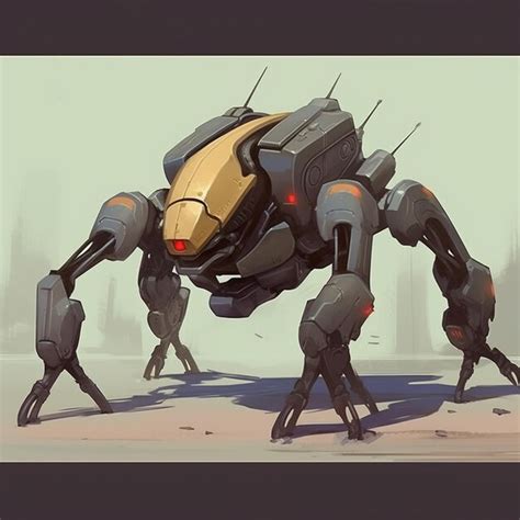 Premium Photo There Is A Robot That Is Standing In The Sand Generative Ai