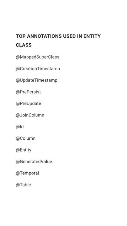 spring boot entity class annotations youtube