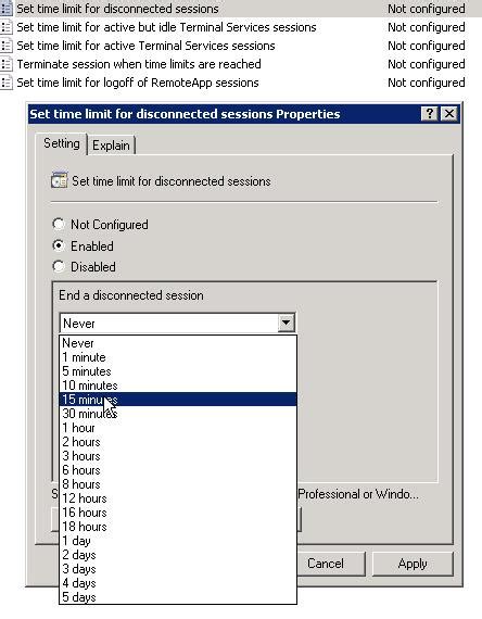 Automatically Logoff A Disconnected Windows User