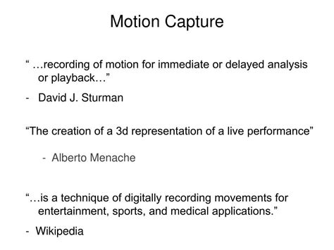 Ppt Csce 441 Computer Graphics Animation With Motion Capture Powerpoint Presentation Id44669