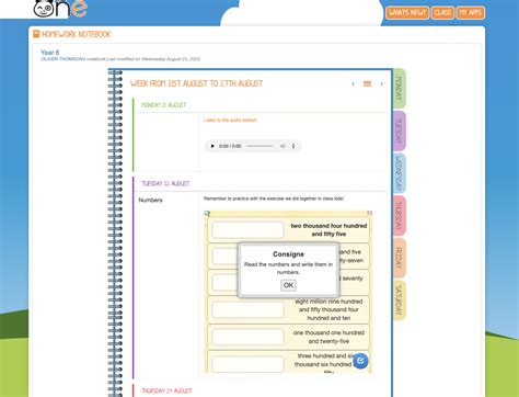 publish the day s lessons and activities