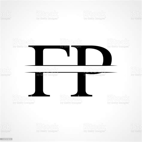 Fp 문자 유형 로고 디자인 벡터 템플릿입니다 추상 편지 Fp 로고 디자인 0명에 대한 스톡 벡터 아트 및 기타 이미지 0명