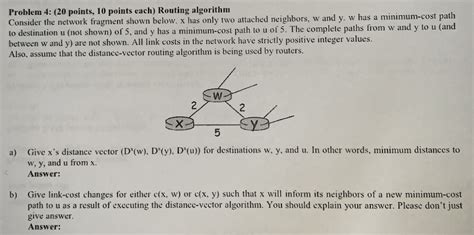 Solved Problem Points Points Each Routing Chegg