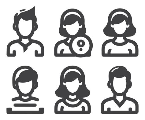 User Icon Vector Set Profile And People Silhouette Collection People Icon Set Person Icon