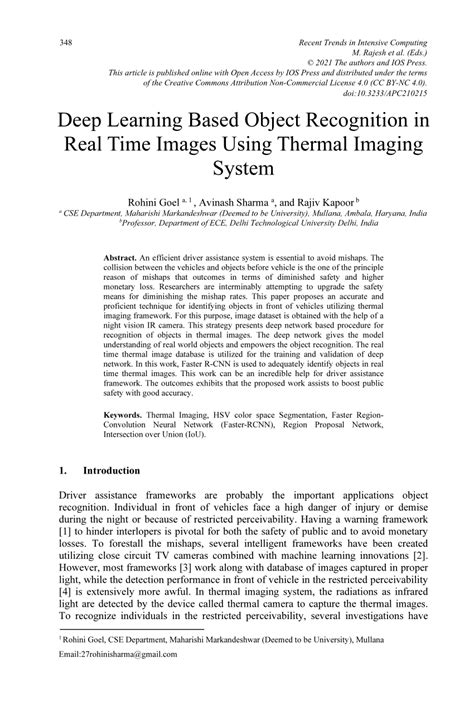 pdf deep learning based object recognition in real time images using