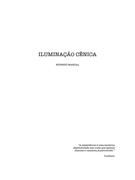 História Da Iluminação Cênica Pdf Cor Sistema Visual