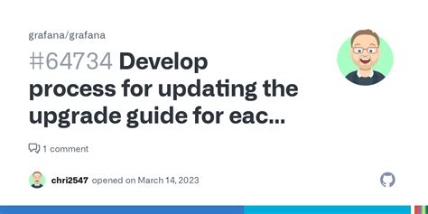 develop process for updating the upgrade guide for each release · issue