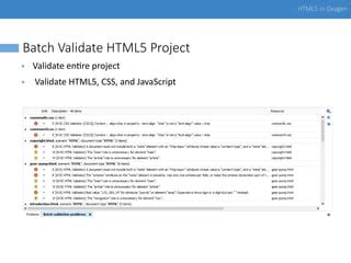 HTML5 Editing Validation PPT