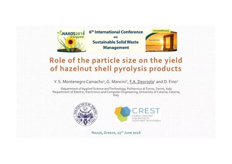 [ppt] Role Of The Particle Size On The Yield Of Hazelnut Shell Pyrolysis Powerpoint
