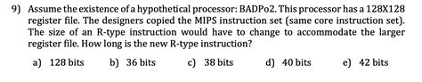 9 assume the existence of a hypothetical processor