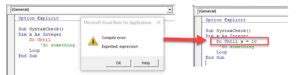 Syntax Error Vba Automate Excel