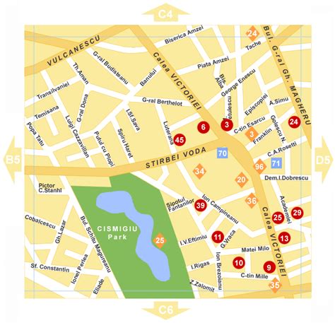 Detailed Bucharest Map Hotels And Attractions