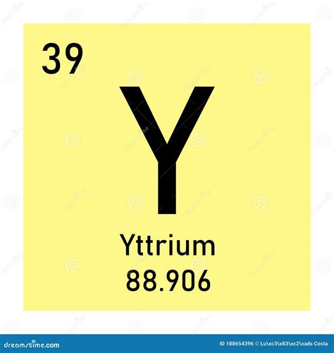 Yttrium Chemical Symbol Stock Illustration Illustration Of Type