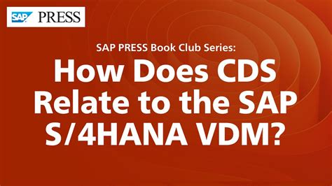 How Does Cds Relate To The Sap S4hana Virtual Data Model Youtube