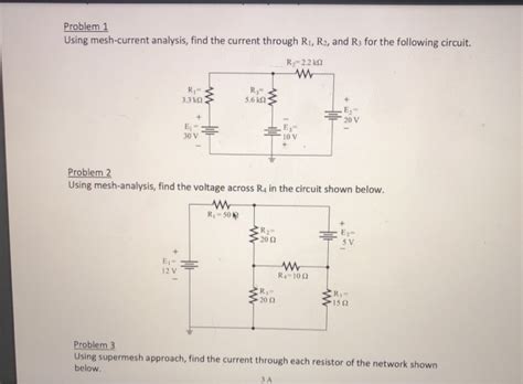 Solved Problem 1 Using Mesh Current Analysis Find The