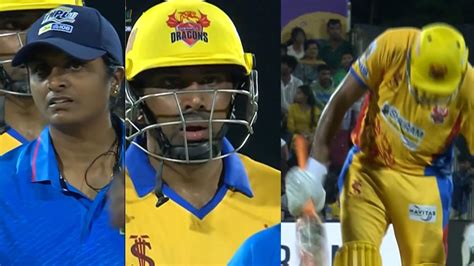 Tnpl Drama R Ashwin Argues With Umpire Slams Bat After Sai Kishore