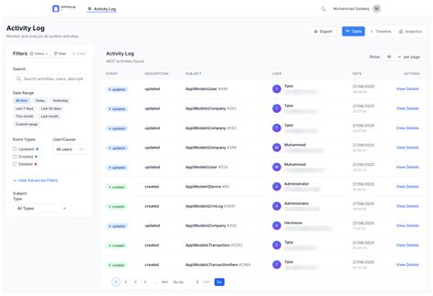 Github Muhammadsadeeqlaravel Activitylog Ui A Beautiful Modern Ui