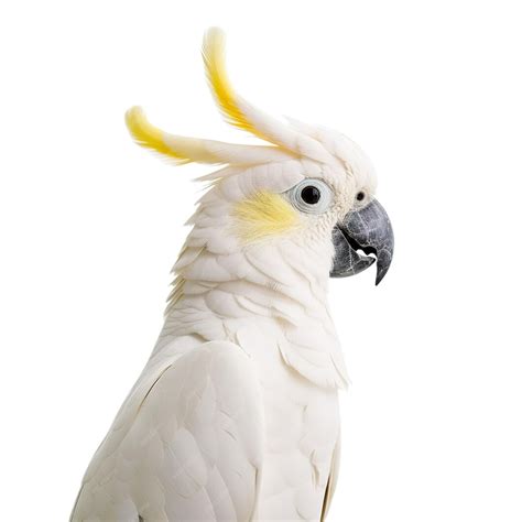 Premium Ai Image A White Cockatoo With A Yellow Beak And A Black Beak