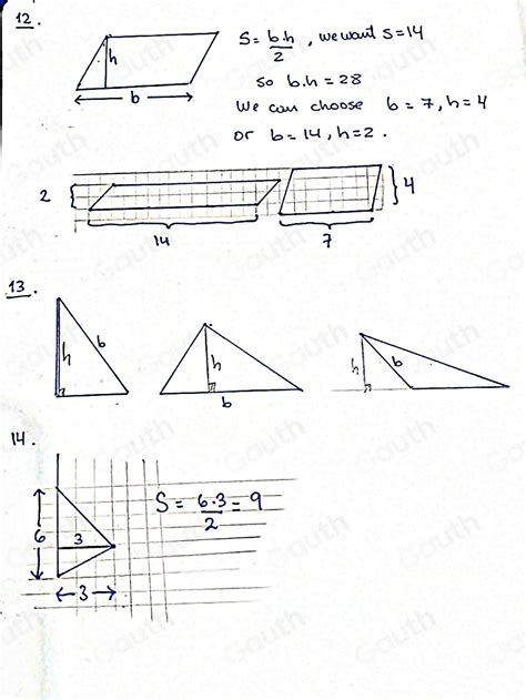Solved Draw Two Different Parallelograms Both With Areas Of Square Units The Two