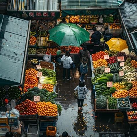 Free Bustling Market Scene Image Download At Stockcake