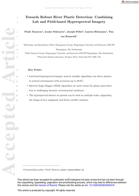 Pdf Toward Robust River Plastic Detection Combining Lab And Field