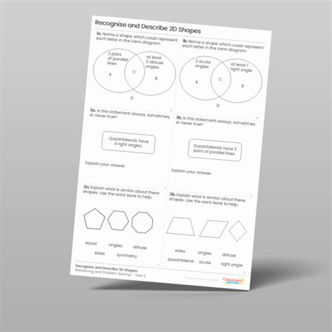 Year 3 Recognise And Describe 2d Shapes Reasoning And Problem Solving 2