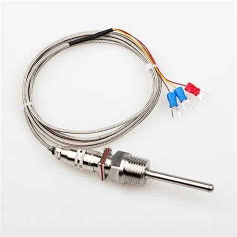 Stainless Steel 400 Degrees Celsius Pt100 Temperature Sensor 3 Wire At