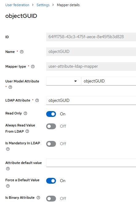 User Federation Setup
