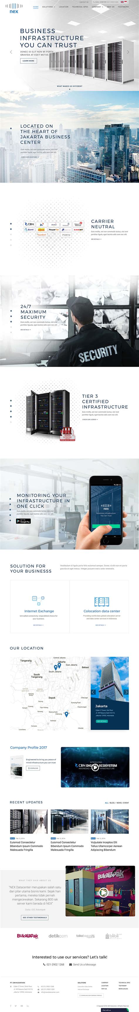 Portofolio Web Design Nex Data Center Stucel
